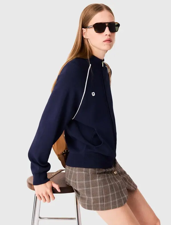 Maje Zipped Cardigan