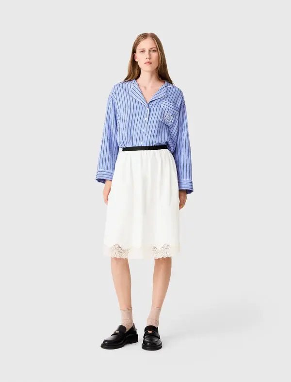 Maje Tailored Skirt With Lurex