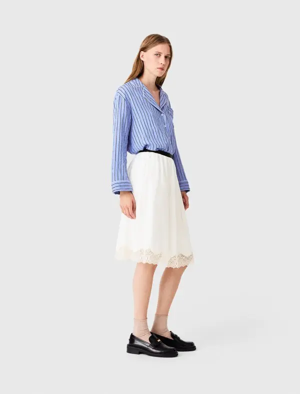 Maje Tailored Skirt With Lurex
