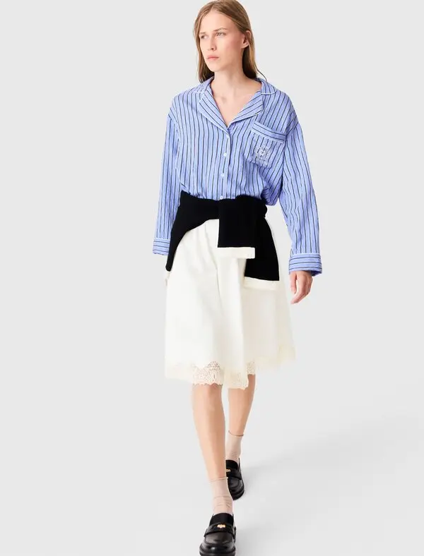 Maje Tailored Skirt With Lurex