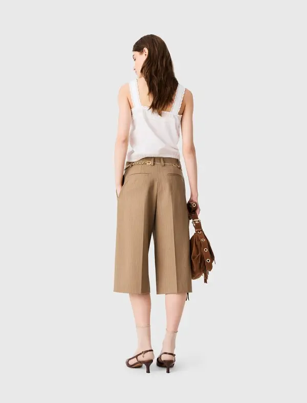 Maje Tailored Pleated Bermuda Shorts