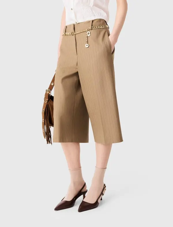 Maje Tailored Pleated Bermuda Shorts
