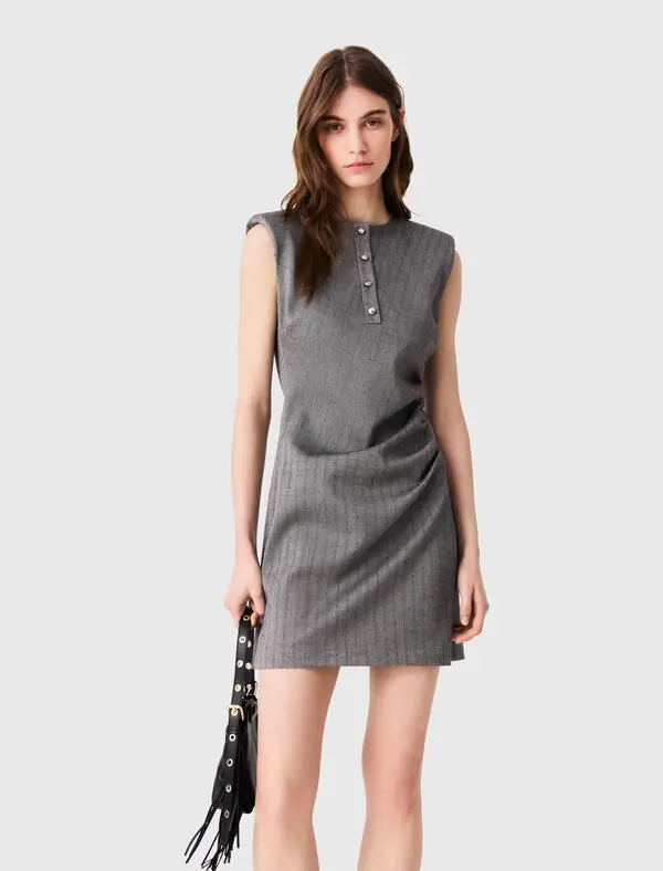 Maje Short Rhinestone Tailored Dress