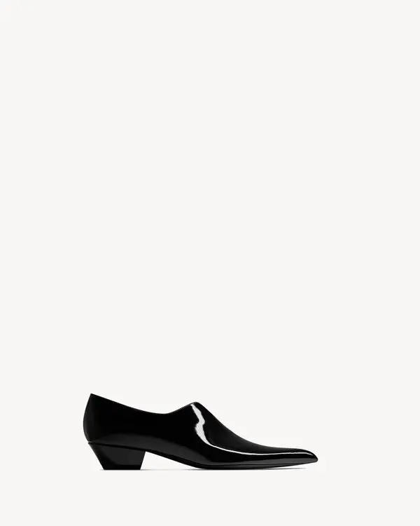 Saint Laurent Gaspar Evening Shoes In Patent Leather - Black