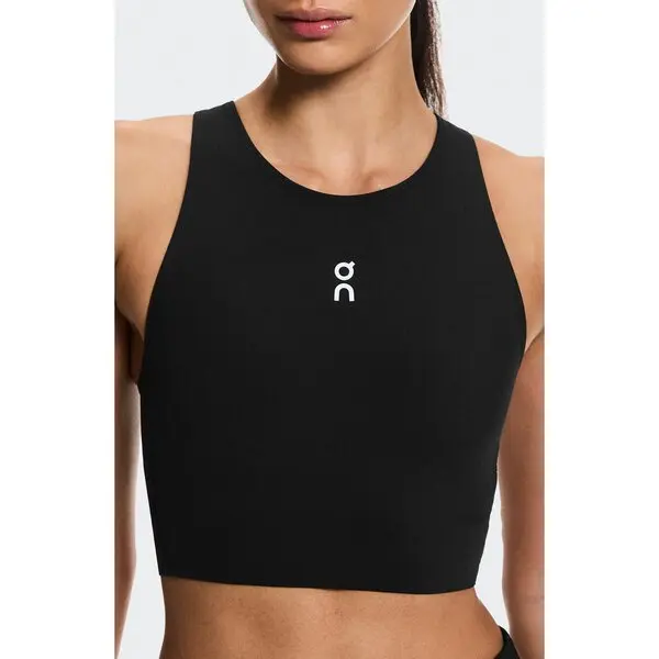 On Court Cutout Crop Top - Black