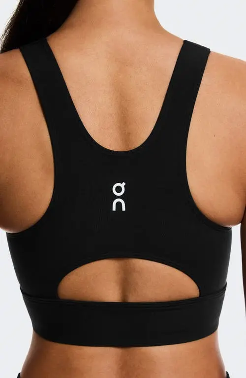 On Court Cutout Crop Top - Black