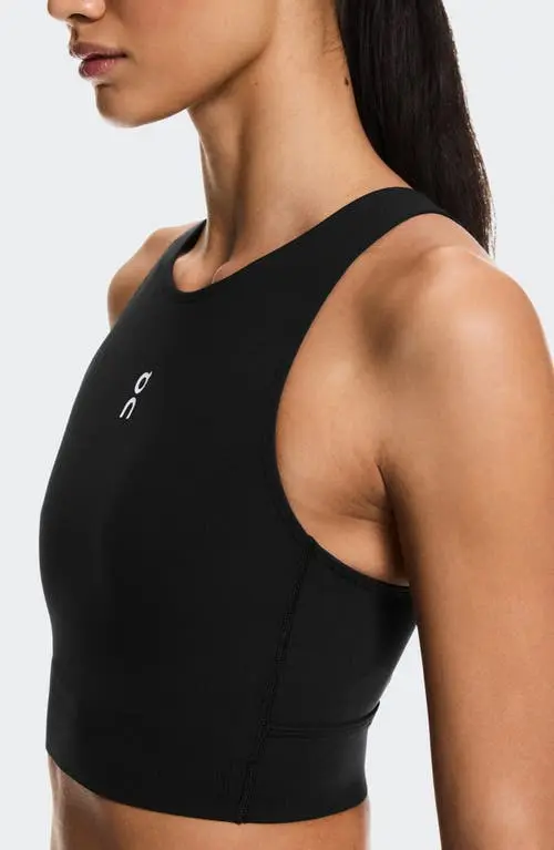 On Court Cutout Crop Top - Black