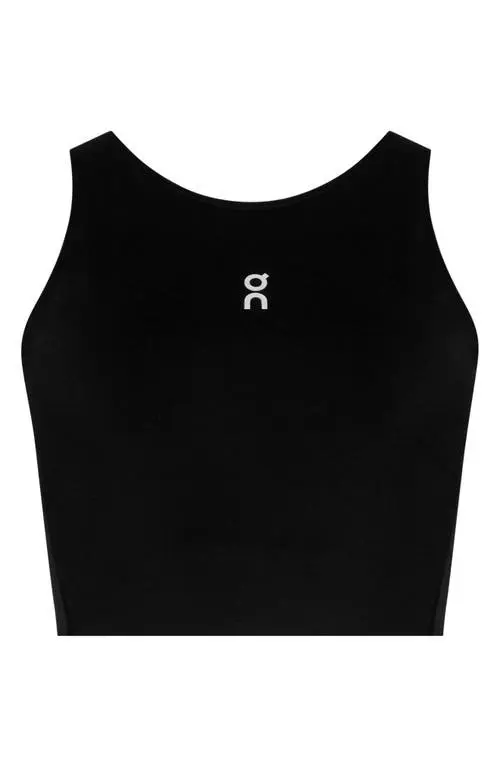 On Court Cutout Crop Top - Black