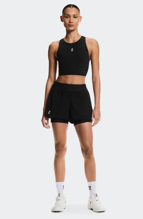 On Court Cutout Crop Top - Black