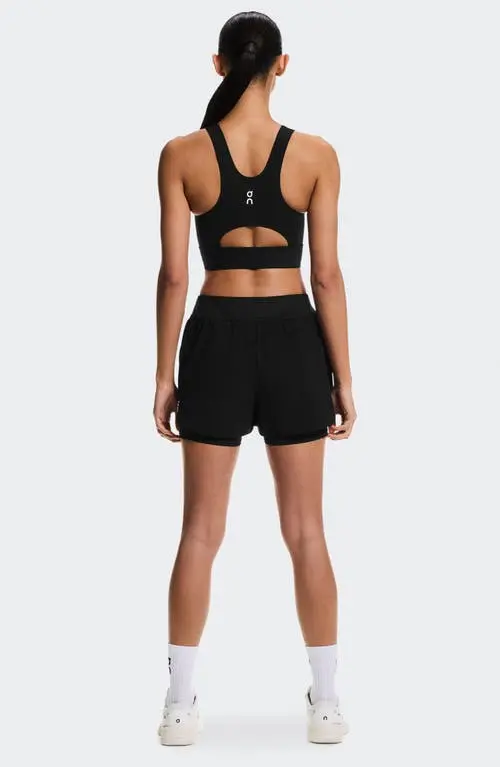 On Court Cutout Crop Top - Black