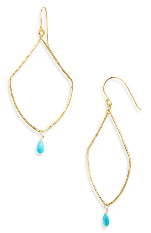 KIARA BY KI-ELE Morocco Turquoise Drop Earrings - Gold