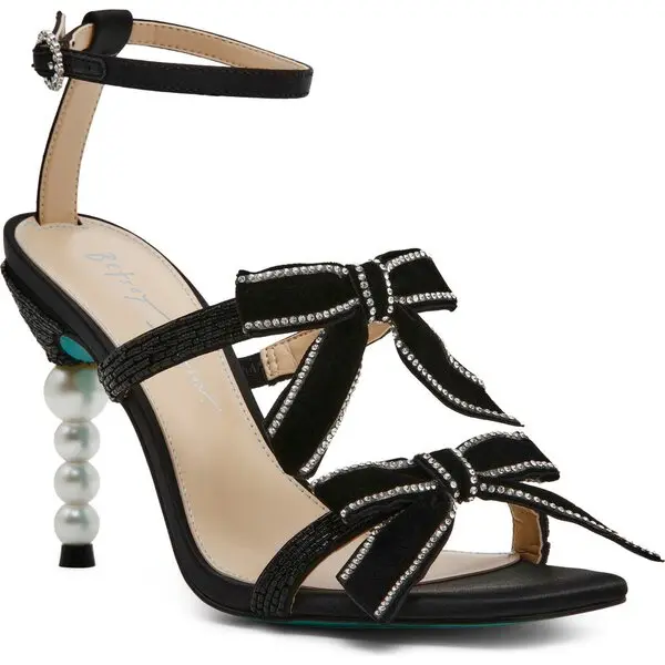 Betsey Johnson Sammy Ankle Strap Sandal - Black