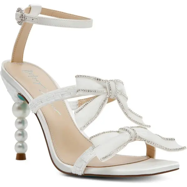 Betsey Johnson Sammy Ankle Strap Sandal - Ivory