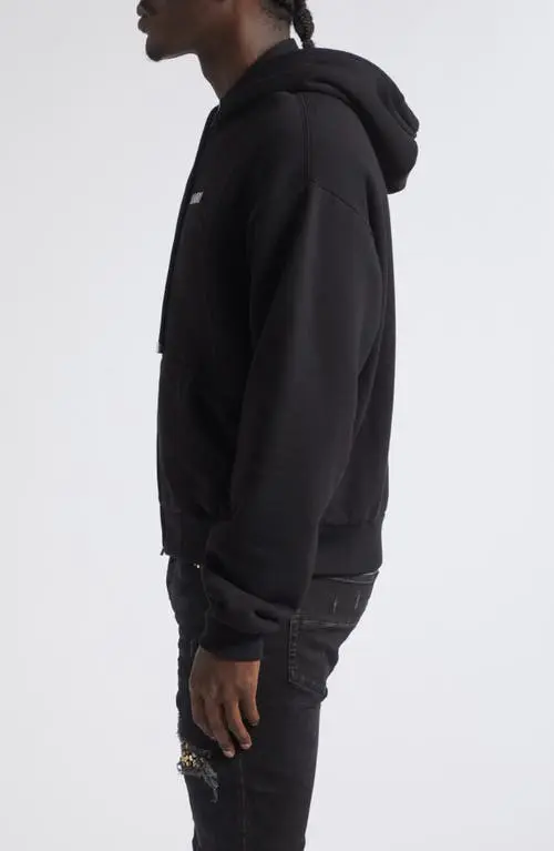 Amiri Relaxed Cotton French Terry Zip-up Hoodie