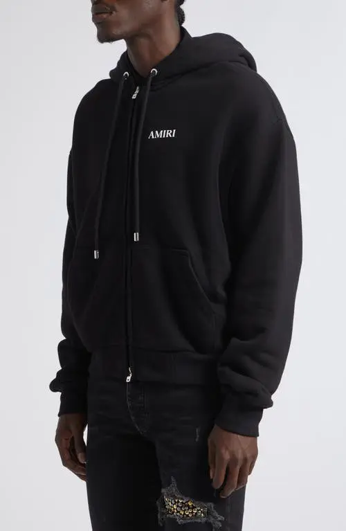 Amiri Relaxed Cotton French Terry Zip-up Hoodie