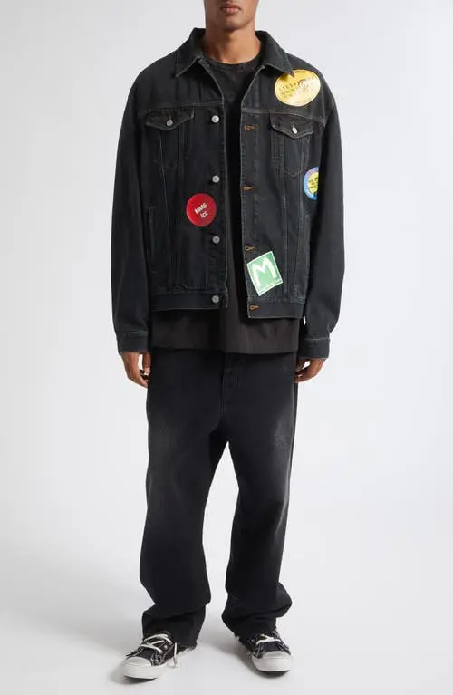 MAISON MARGIELA Printed Denim Trucker Jacket