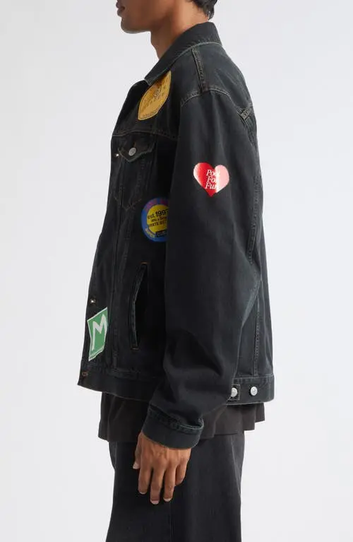 MAISON MARGIELA Printed Denim Trucker Jacket