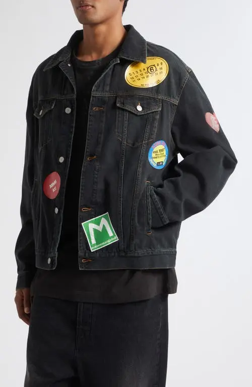 MAISON MARGIELA Printed Denim Trucker Jacket