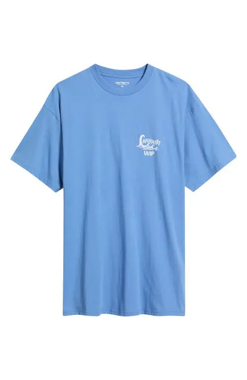 Carhartt Work In Progress Waves Organic Cotton Graphic T-shirt - Curacao