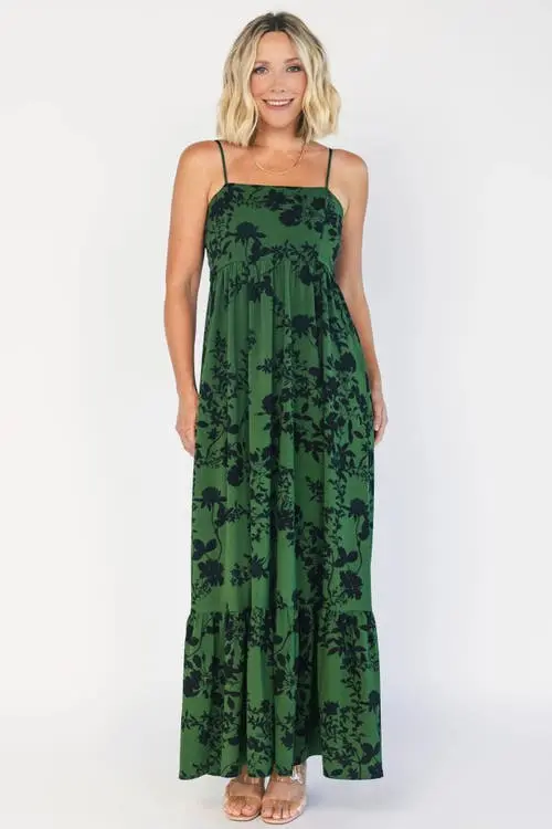 BALTIC BØRN Rowan Tank Maxi Dress - Deep Olive