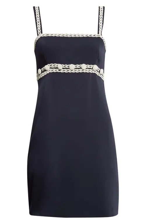 Veronica Beard Lunette Embellished Mini Dress