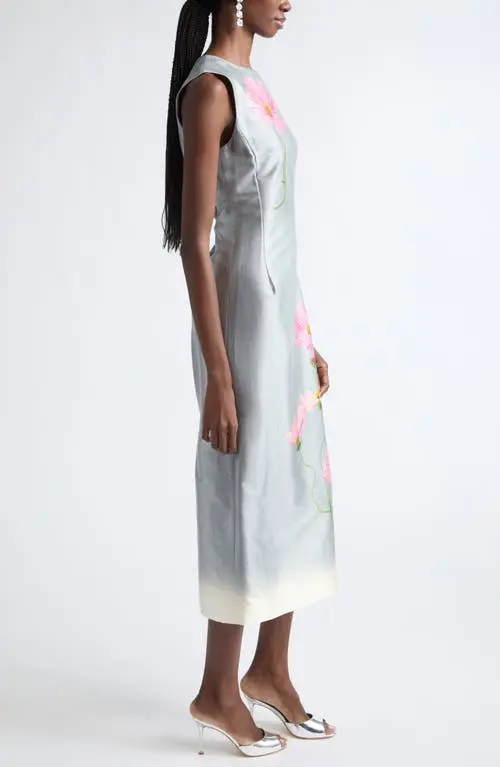 Oscar De La Renta Cosmos Mikado Midi Dress