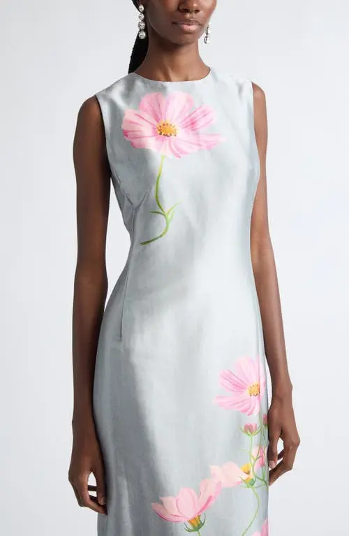 Oscar De La Renta Cosmos Mikado Midi Dress