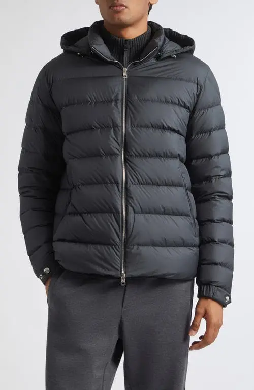 Moncler Arneb Down Puffer Jacket With Removable Hood - Black