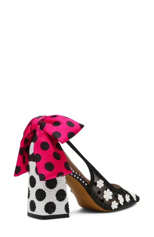 Betsey Johnson Embellished Mesh Pumps