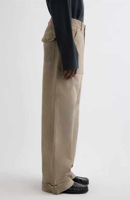 Acne Studios Plinty Stained Organic Cotton Twill Trousers