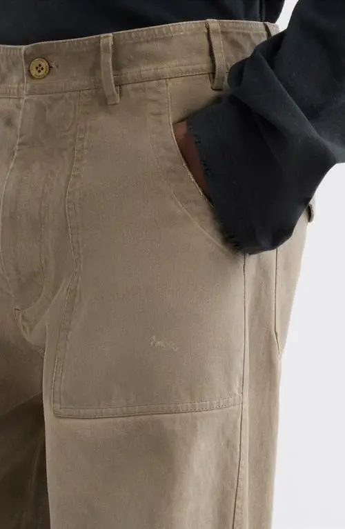 Acne Studios Plinty Stained Organic Cotton Twill Trousers