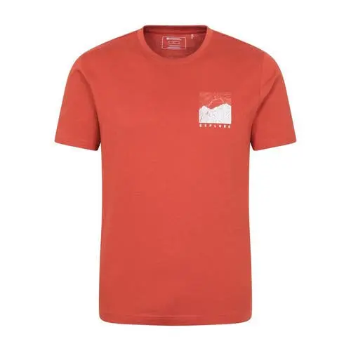 Mountain Warehouse Conquer New Heights Natural Cotton T-shirt - Rust