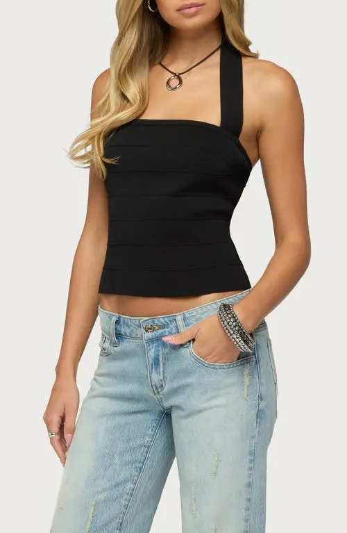 EDIKTED Esmerela Bandage Crop Halter Top