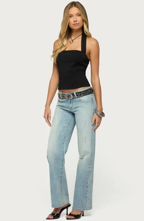 EDIKTED Esmerela Bandage Crop Halter Top