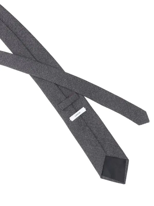 LARDINI Virgin Wool Neck Tie - Gray