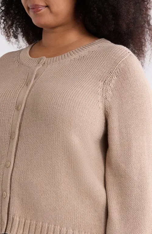 Eileen Fisher Organic Cotton Cardigan - Wheat