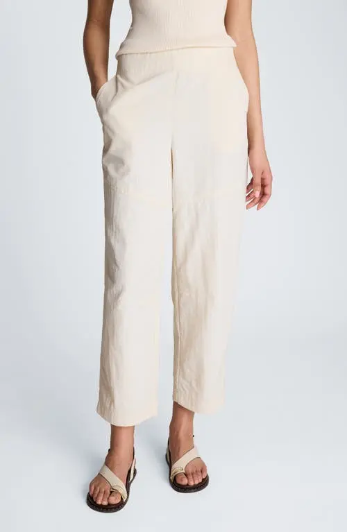 KENNETH COLE Barrel Leg Pull-on Nylon Pants - Oyster