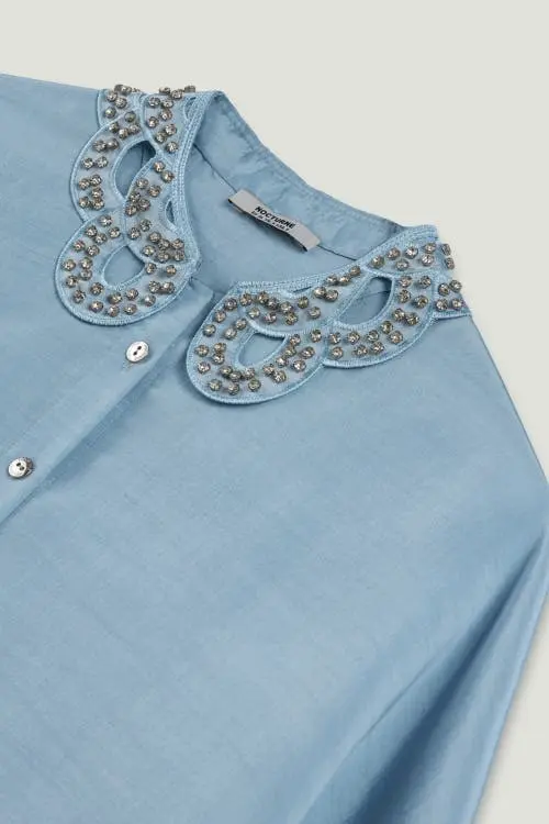 NOCTURNE Accessory Collar Detail Shirt
