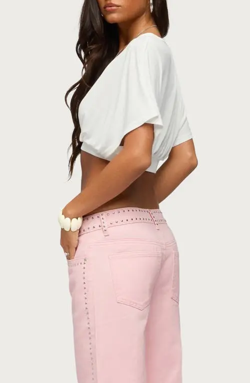 EDIKTED Candela V-neck Crop Top