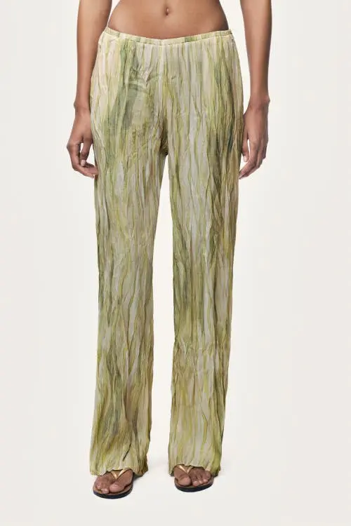 NOCTURNE Abstract Print Straight Leg Trousers - Multi-colored