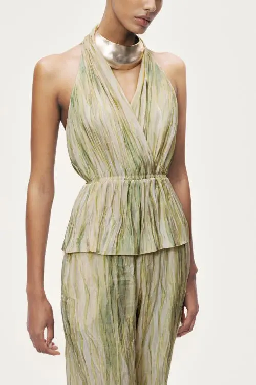 NOCTURNE Abstract Print Straight Leg Trousers
