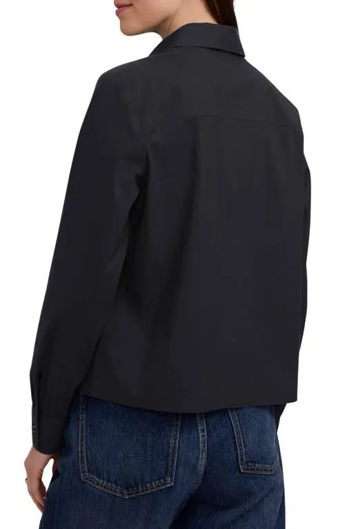 Foxcroft Jodie Pintuck Pleat Stretch Cotton Button-up Shirt