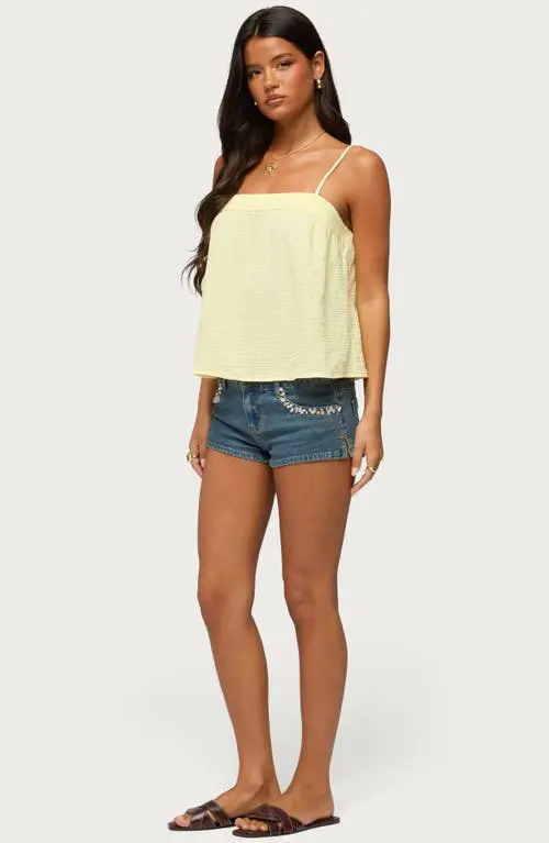 EDIKTED Sapphire Cotton Gauze Camisole
