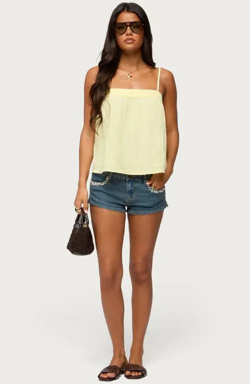 EDIKTED Sapphire Cotton Gauze Camisole