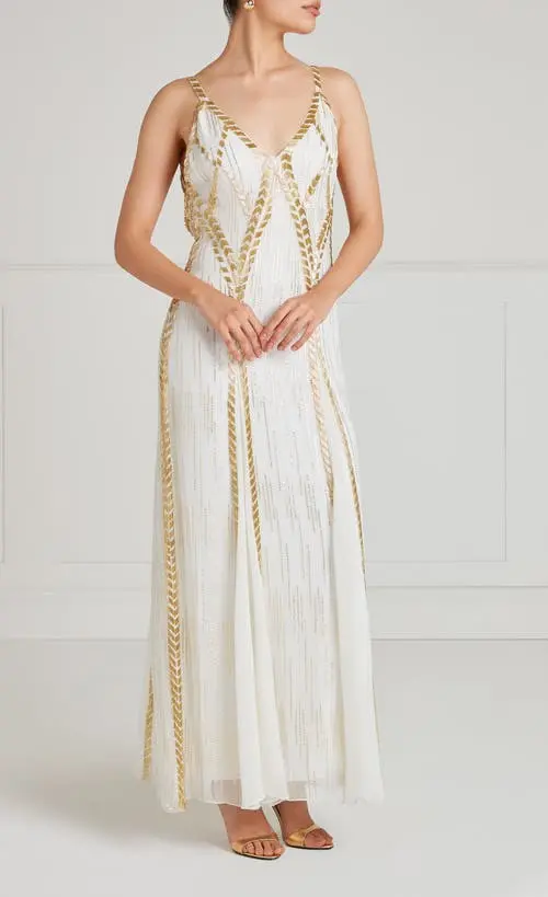 TEMPERLEY LONDON Viola Strappy Dress - Ivory