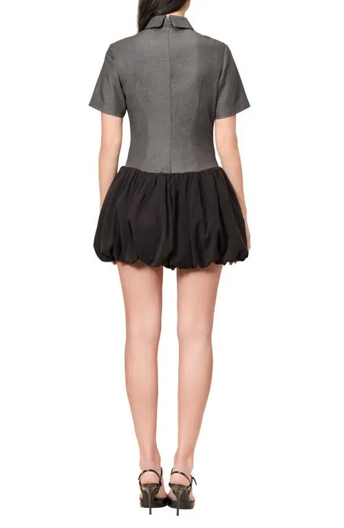 MAUDE CLUB Beth Two-tone Bubble Minidress