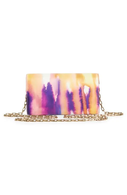 CHRISTIAN LOUBOUTIN Bettina Tie Dye Patent Leather Wallet On A Chain - M023 Multi/gold