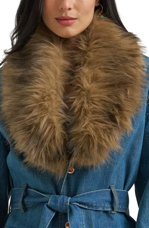 Wrangler Faux Fur Trim Duster Coat
