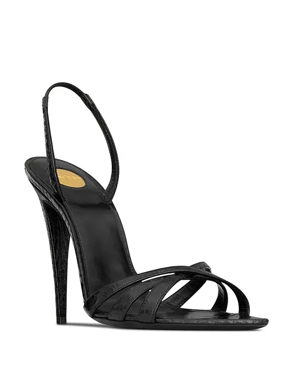 Saint Laurent Kate Sandals - Black
