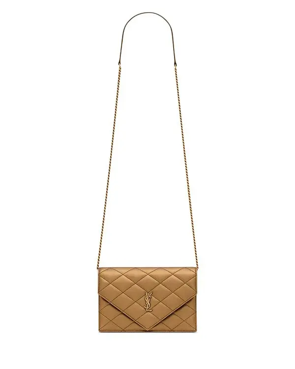Saint Laurent Paris Chain Wallet - Cool Bronze